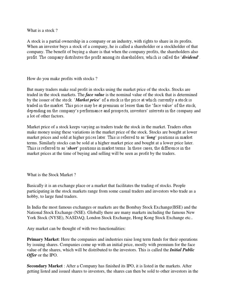 An In-Depth Guide to Understanding Stocks, the Stock Market, and ...