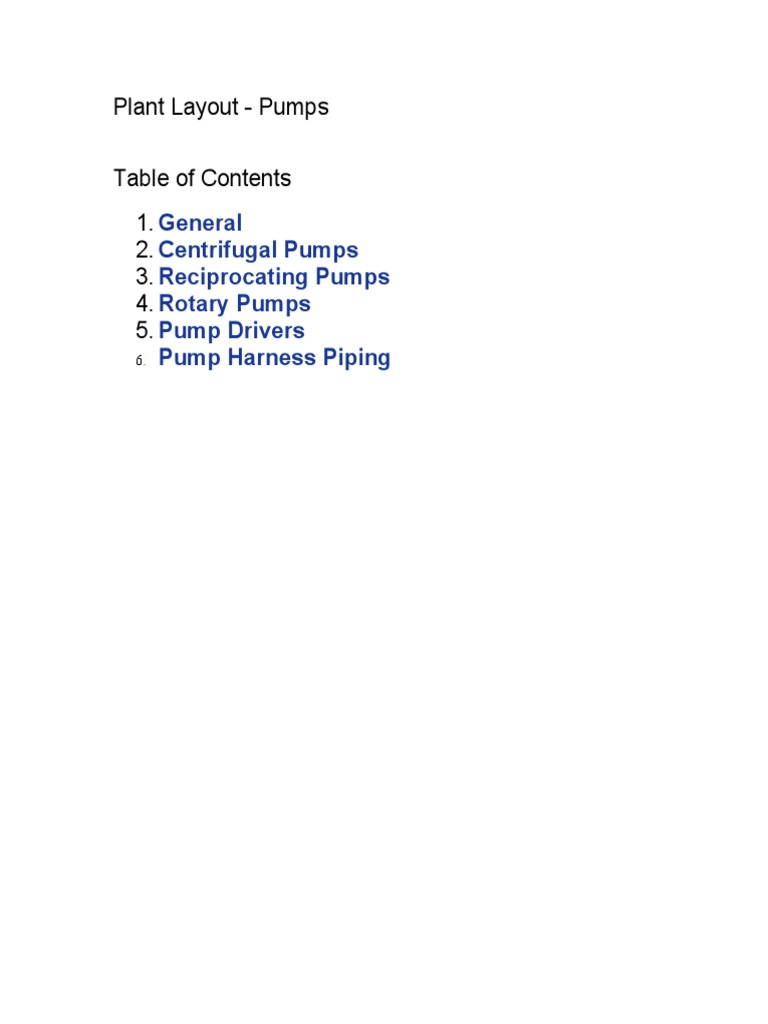 Plant Layout - Pumps 1. 2. 3. 4. 5 | PDF | Chemical Equipment | Pump