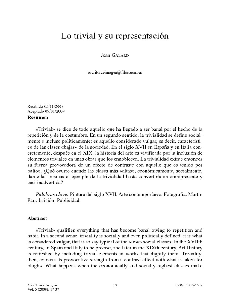 Lo Trivial y Su Representacion | PDF | Imagen | Fotografía aérea