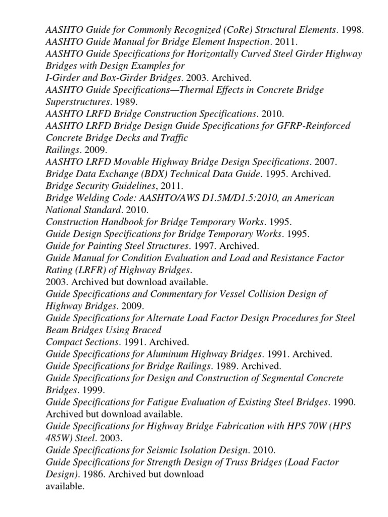 AASHTO Bridge Design Specifications Guide | PDF | Bridge | Structural Load
