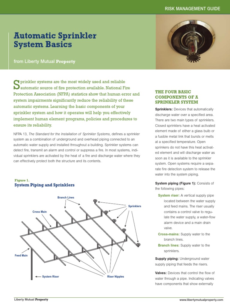 Automatic sprinkler system guide | Fire Sprinkler System | Building ...