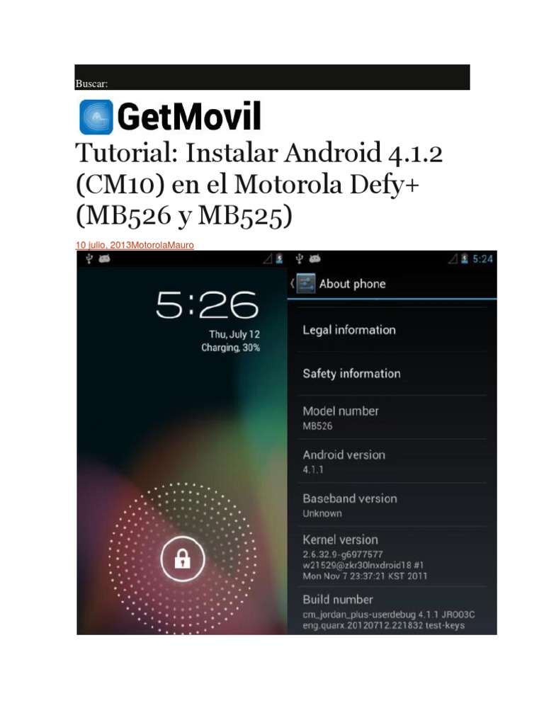 MOTOROLA DEFY 525 Buscar PDF | PDF | Android (sistema operativo ...