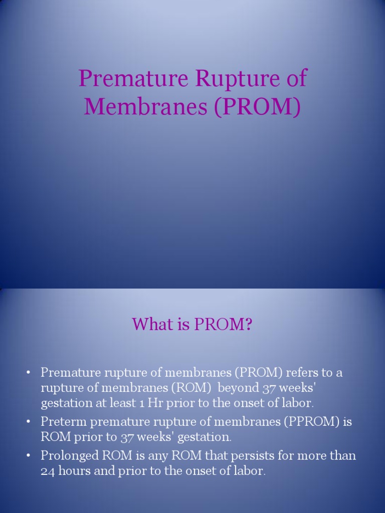 Prom | PDF | Preterm Birth | Childbirth