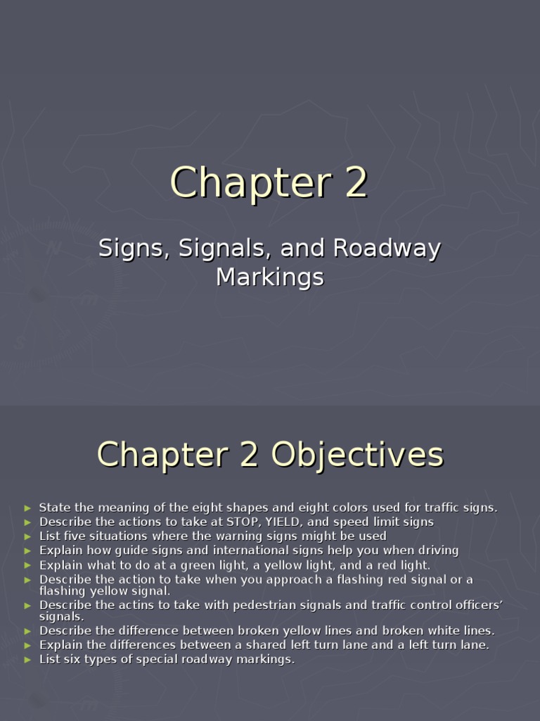 Signs, Signals, and Roadway Markings | PDF | Traffic | Traffic Light