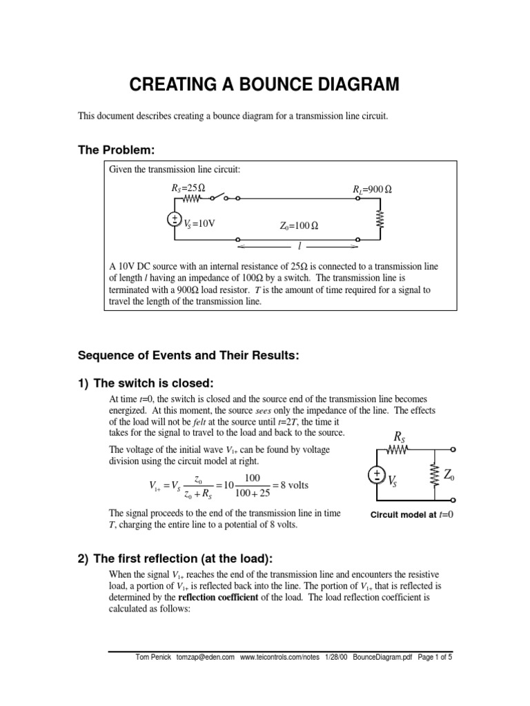 Bounce Diagram | Download Free PDF | Transmission Line | Electrical ...