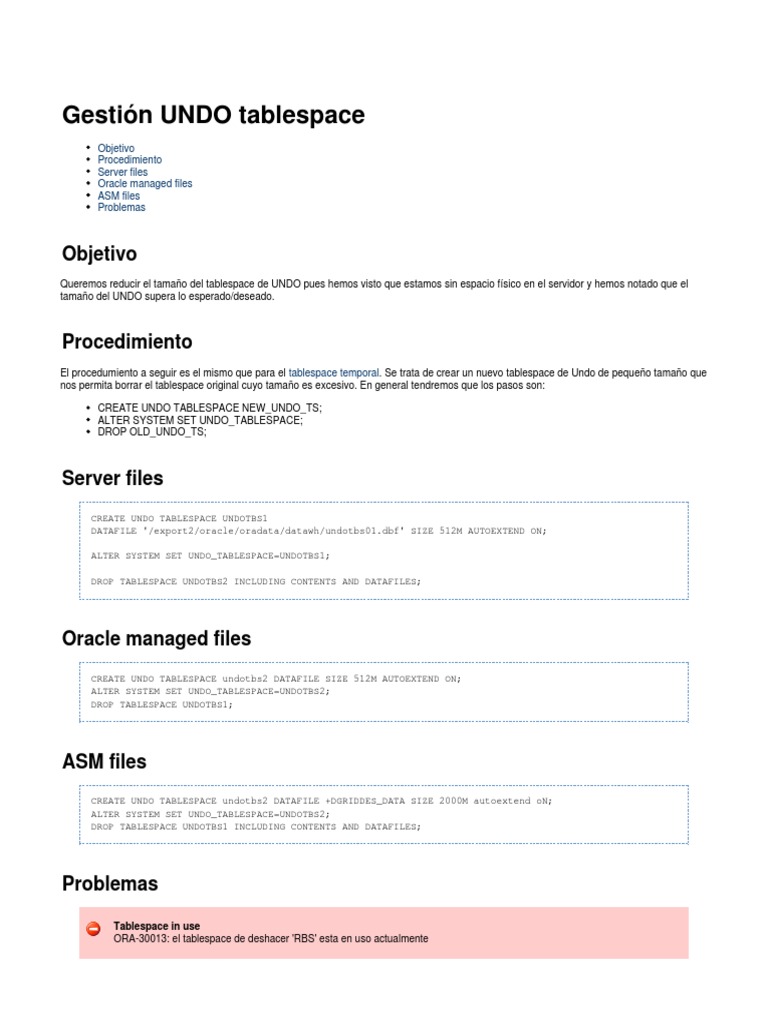 Oracle Undo Management Pdf Application Software Information Retrieval