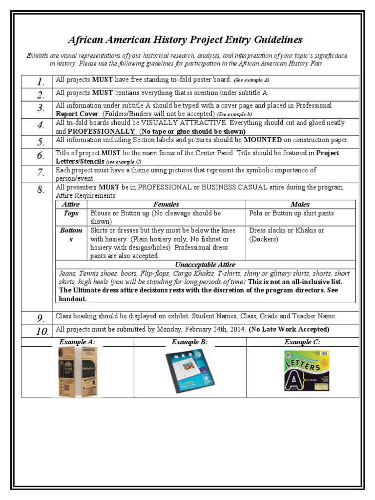 African American History Month Project With Guideliness | PDF ...