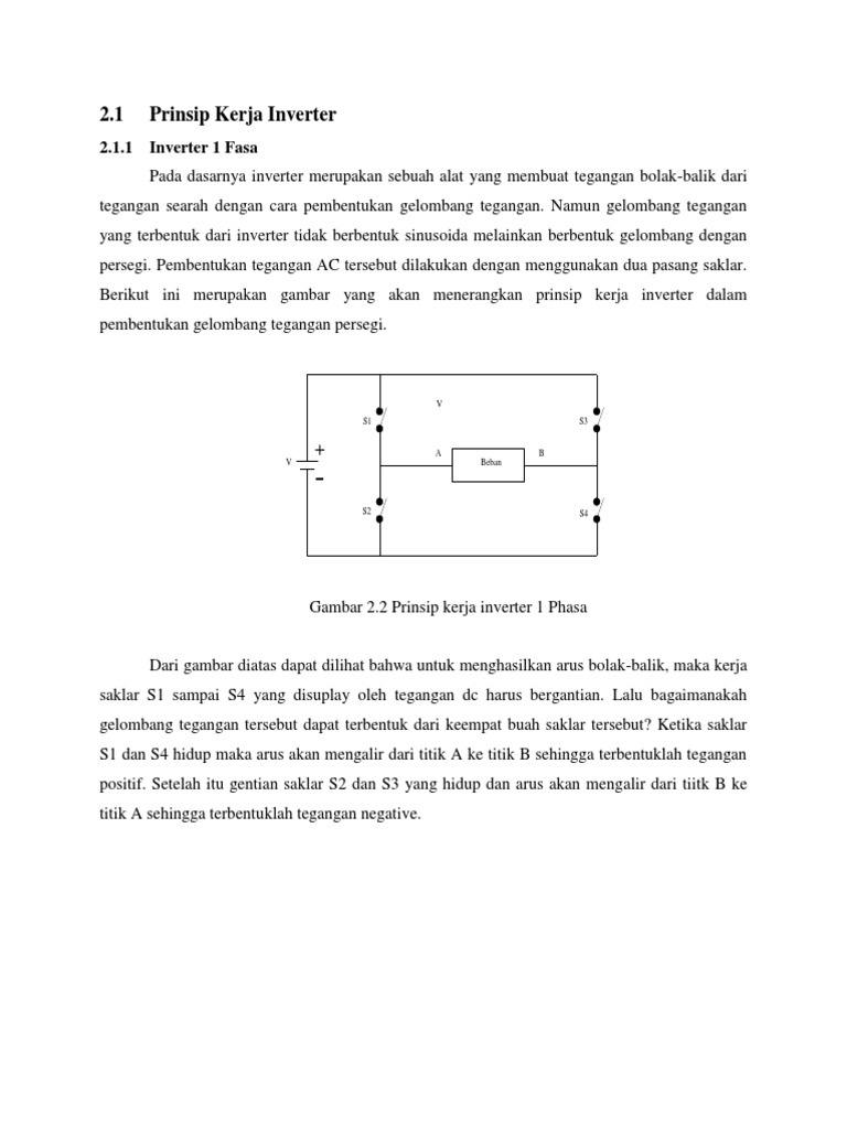 Prinsip Kerja Inverter 1 dan 3 Fasa | PDF | Sains & Matematika