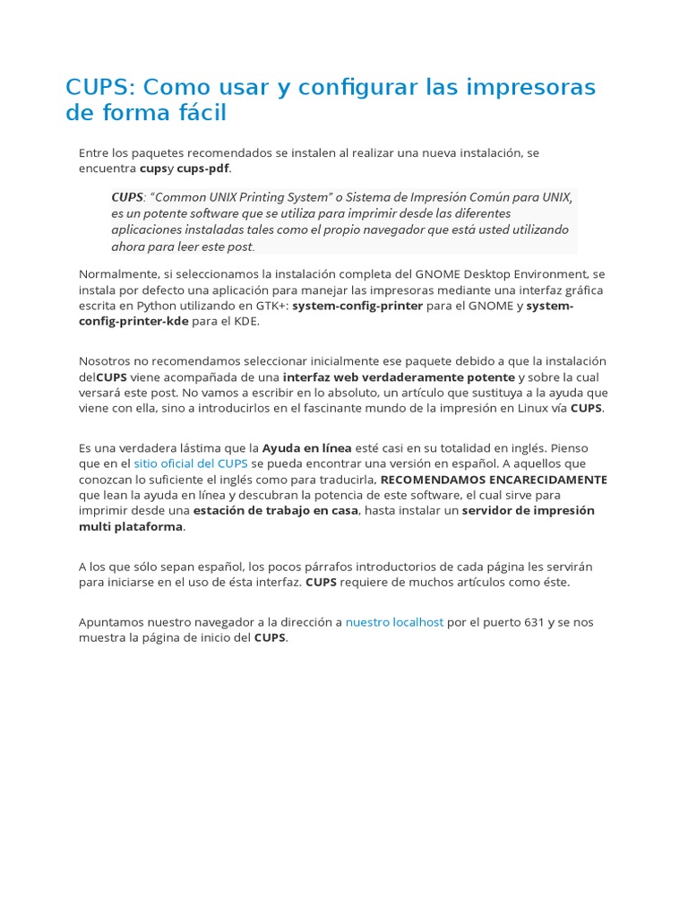 Cups PDF | PDF | Software del sistema | Informática