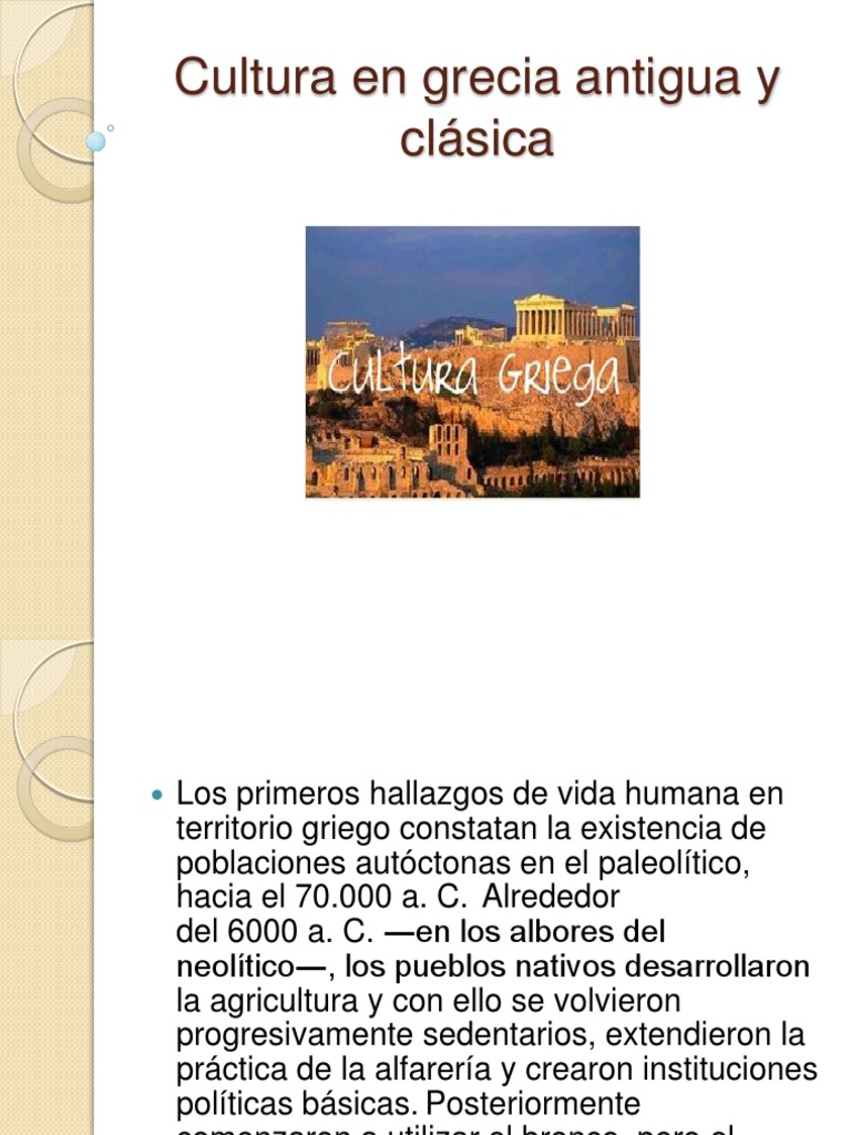 Cultura y Sociedad de la Antigua Grecia | PDF | Grecia micénica ...