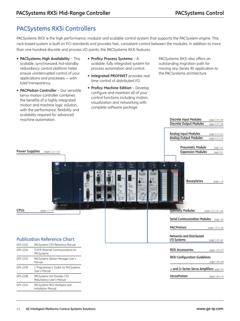 Pacsystems Rx3I Mid-Range Controller Pacsystems Control | PDF ...
