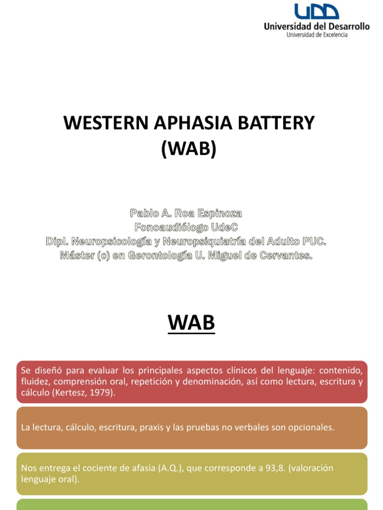 Western Aphasia Battery (WAB) | PDF | Lectura (proceso) | Escritura