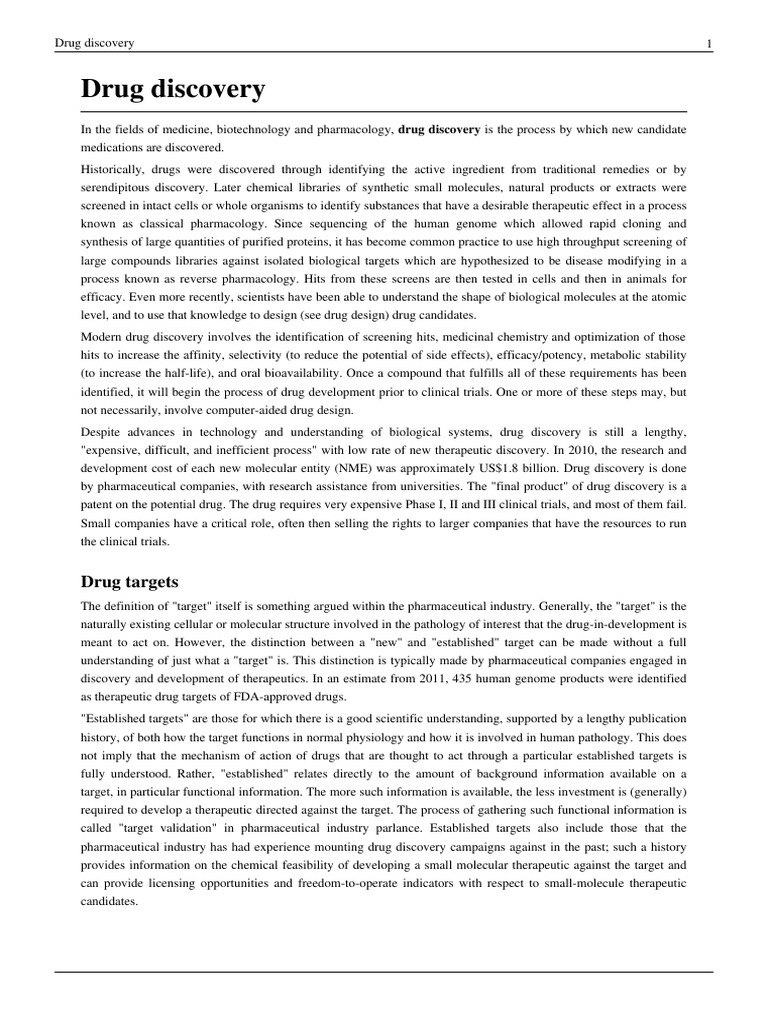 An In-Depth Look at the Modern Process of Drug Discovery from Target ...