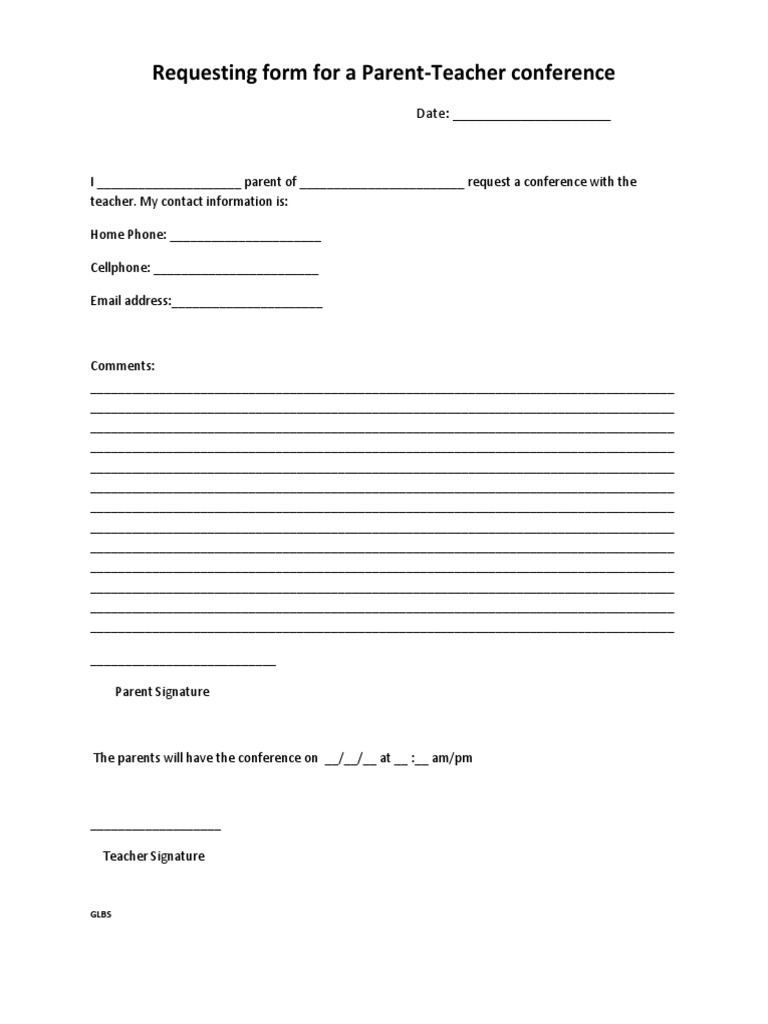 Requesting Form For A Parents | PDF | Career & Growth | Wellness