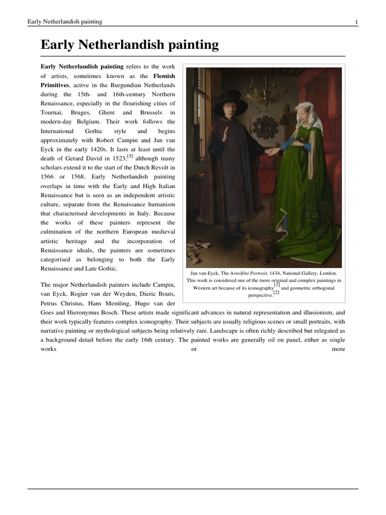 Early Netherlandish Painting | PDF | Paintings | Art Media