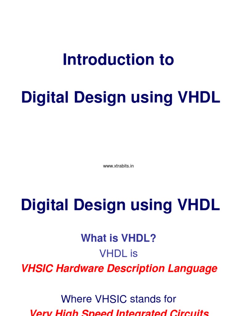 Introduction To Digital Design Using VHDL: WWW - Xtrabits.in | Download Free PDF | Vhdl | Data Type