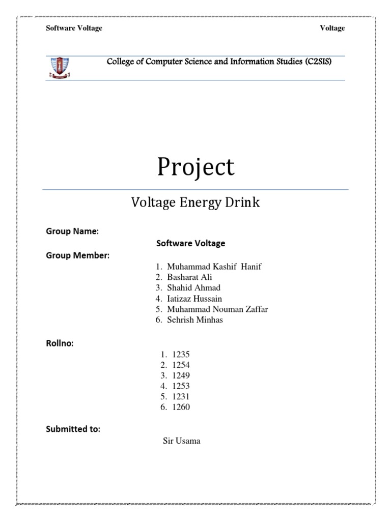 Project: Voltage Energy Drink | PDF | Advertising | Food And Drink