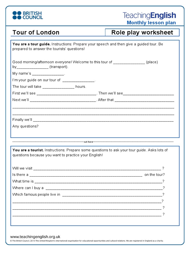 Monthly Lesson Plan Teens London Tour Worksheet | PDF | Foreign ...