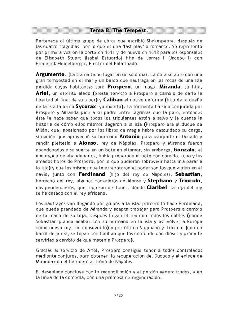 The Tempest | PDF | Libros para adolescentes | Clásicos