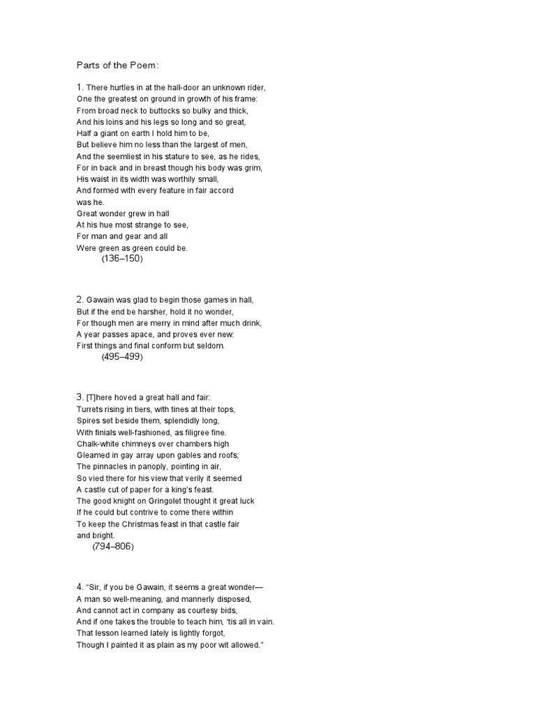 28530220-5 Parts of The Poem | PDF