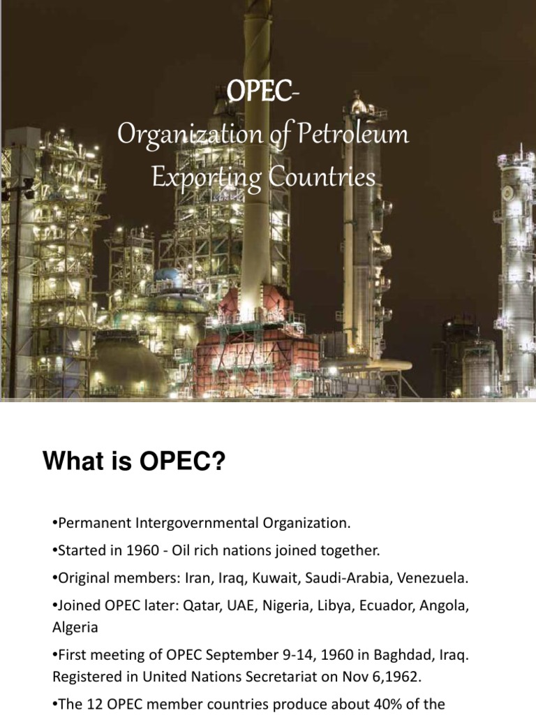 Opec-Organization of Petroleum Exporting Countries | PDF | Opec | 1973 ...