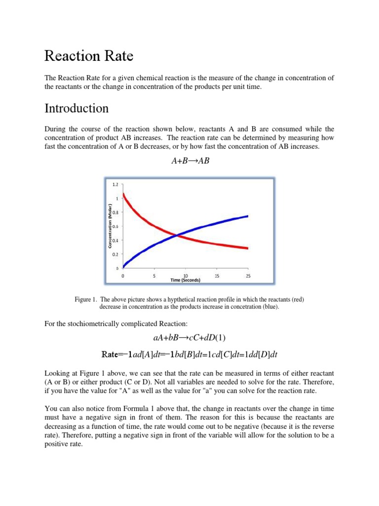 Reaction Rate: A+B AB | PDF | Reaction Rate | Activation Energy