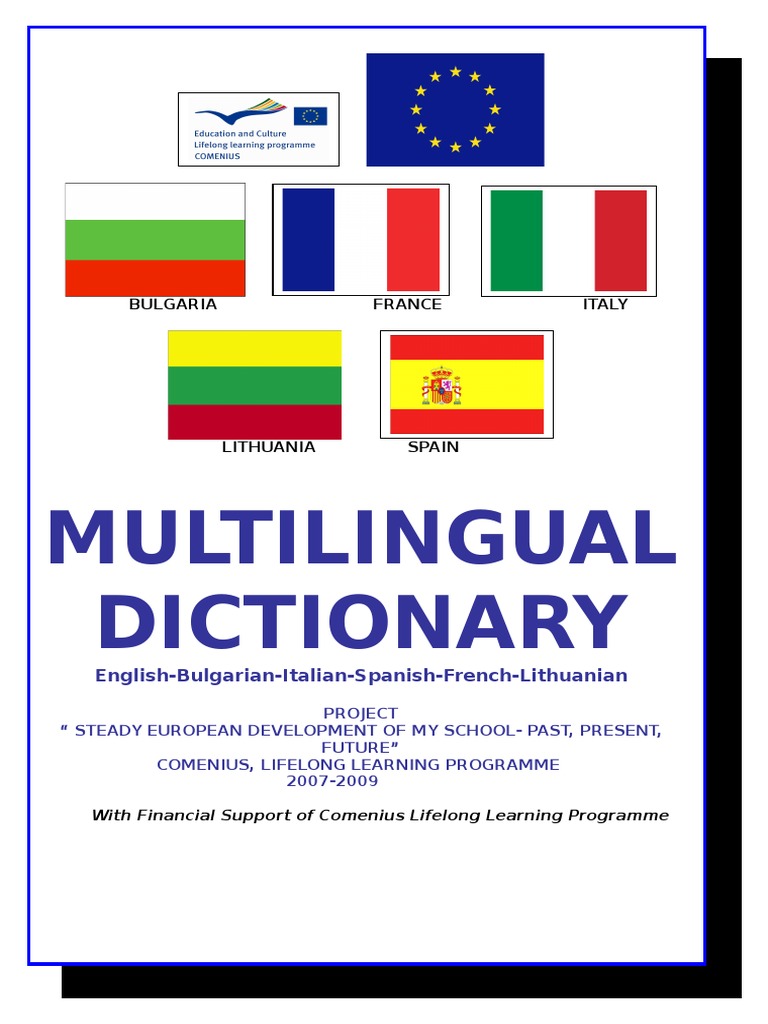 Multilingual DICTIONARY | PDF | Schools | Further Education