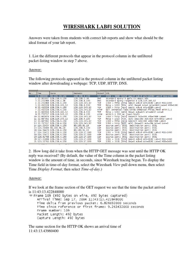 Wireshark Lab#1 Solution | PDF | Hypertext Transfer Protocol | Domain Name System