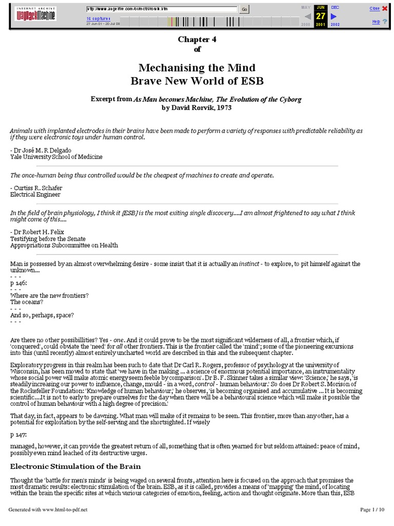 Strahlenfolter Stalking - TI - Mechanising The Mind - Brave New World ...