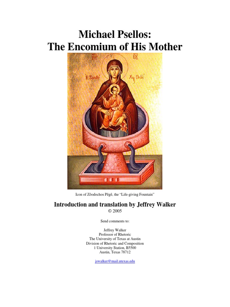 Libro - Michael Psellus - The Encomiun of His Mother | PDF | Rhetoric ...