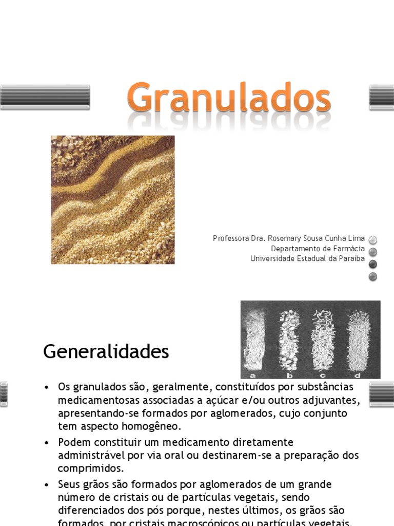 Forma Farmacêutica Granulados e Comprimidos para Impressão | PDF ...