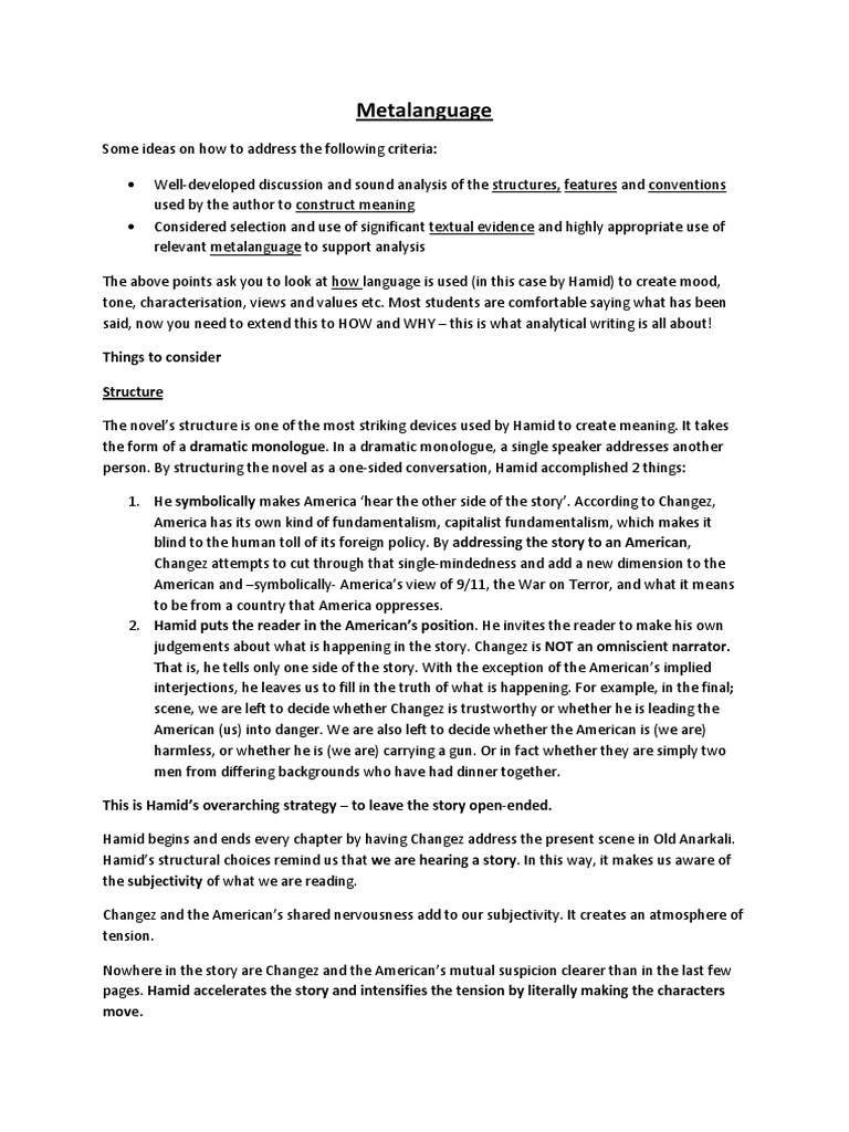 Metalanguage: Things To Consider Structure | PDF | Predation