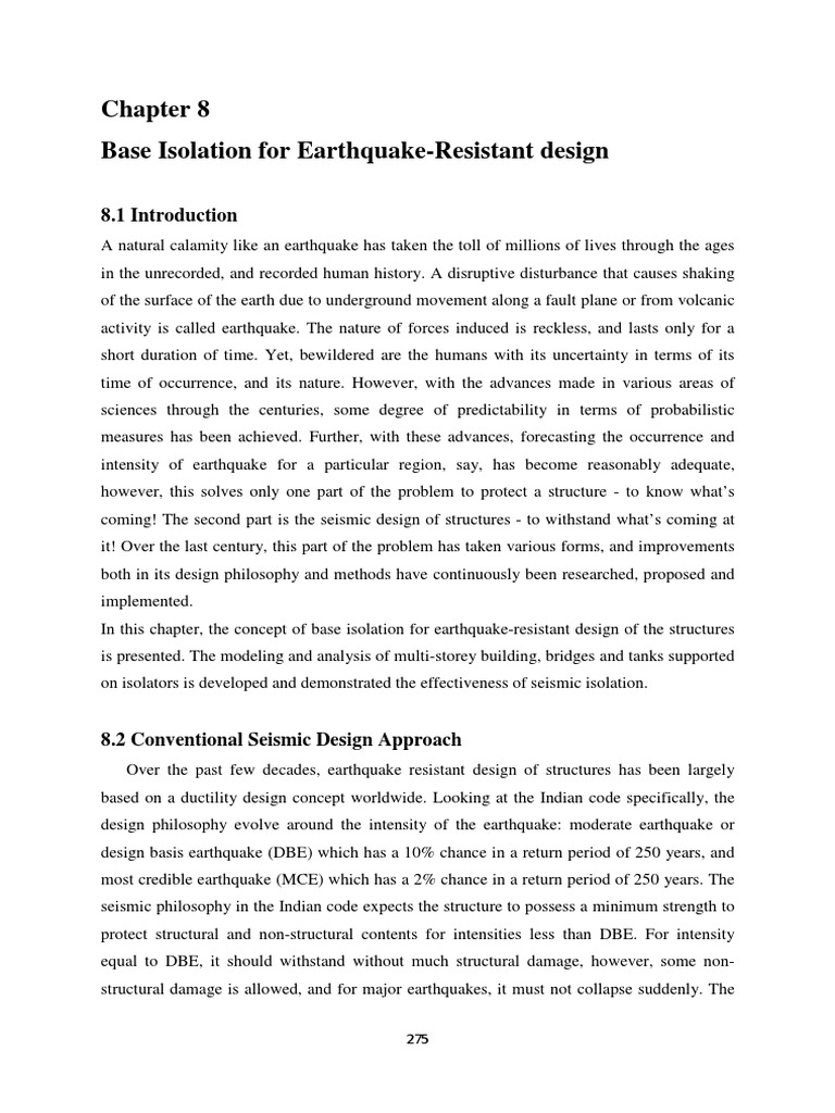 Base Isolation For Earthquake-Resistant Design | PDF | Friction ...