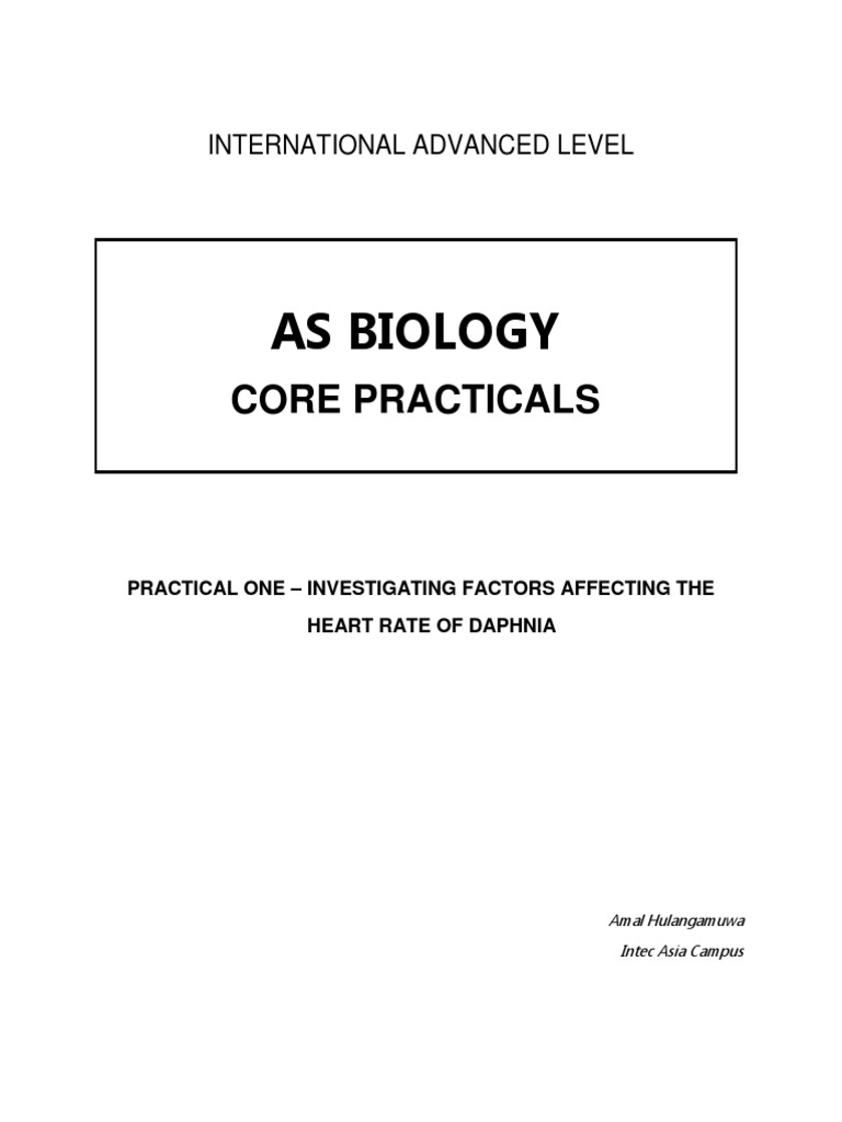 As Biology Core Practical 1 | PDF