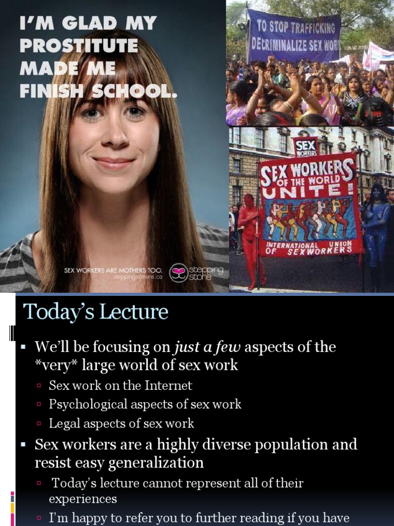 Todays Lecture On Sex Work Pdf Sex Work Prostitution