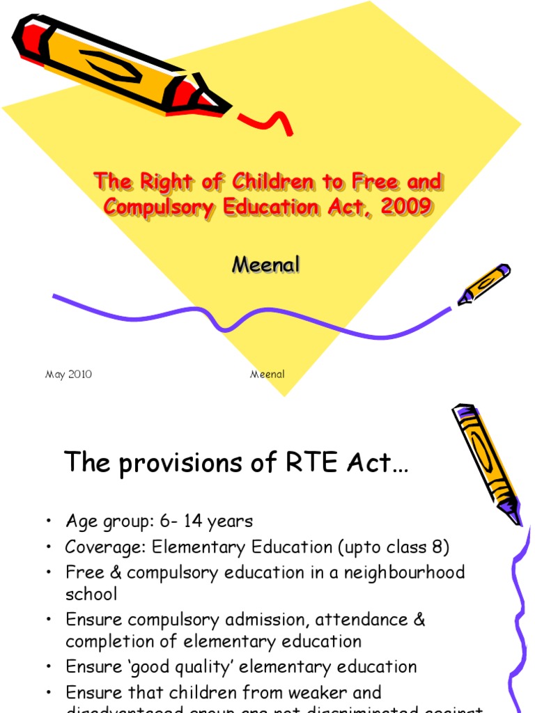 The Right of Children To Free and Compulsory Education Act, 2009 | PDF ...