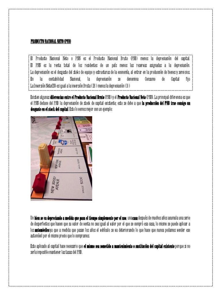 Producto Nacional Neto | PDF | Producto Interno Bruto | Macroeconómica