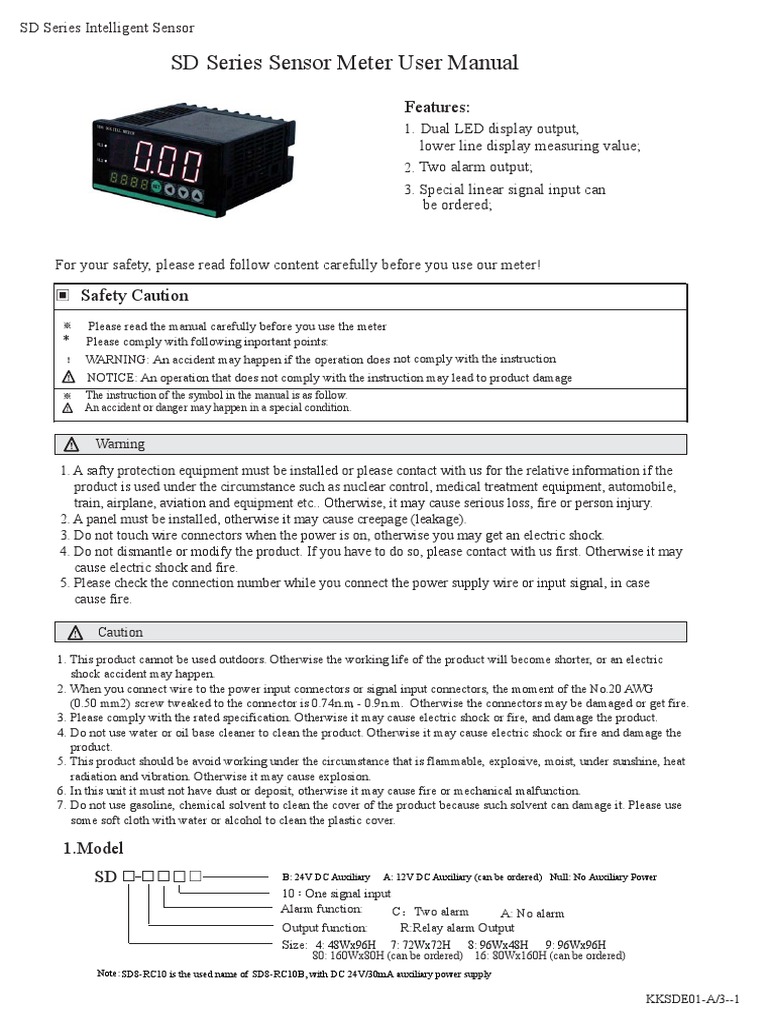 SD8 Manual | PDF | Power Supply | Relay