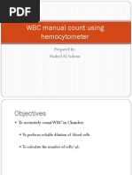 WBC Manual Count Using Hemocytometer | PDF | White Blood Cell | Blood