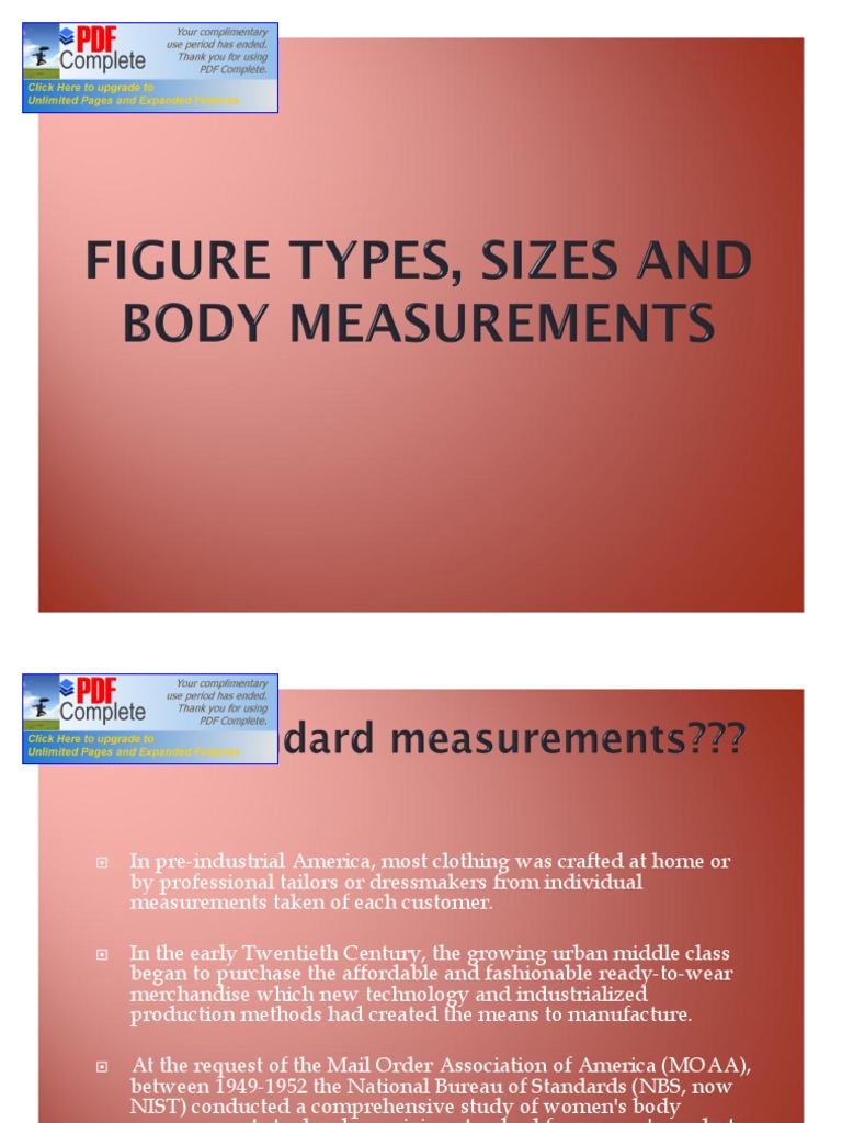 Understanding Female Figure Sizes | PDF | Softlines (Retail) | Human ...