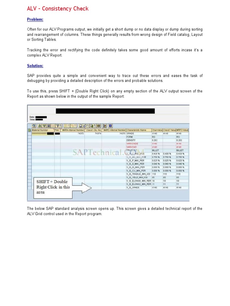 ALV - Consistency Check | Download Free PDF | Information Technology Management | Computer Data