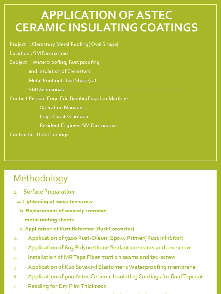 Application of Astec Ceramic Insulating Coatings | PDF | Polyurethane ...