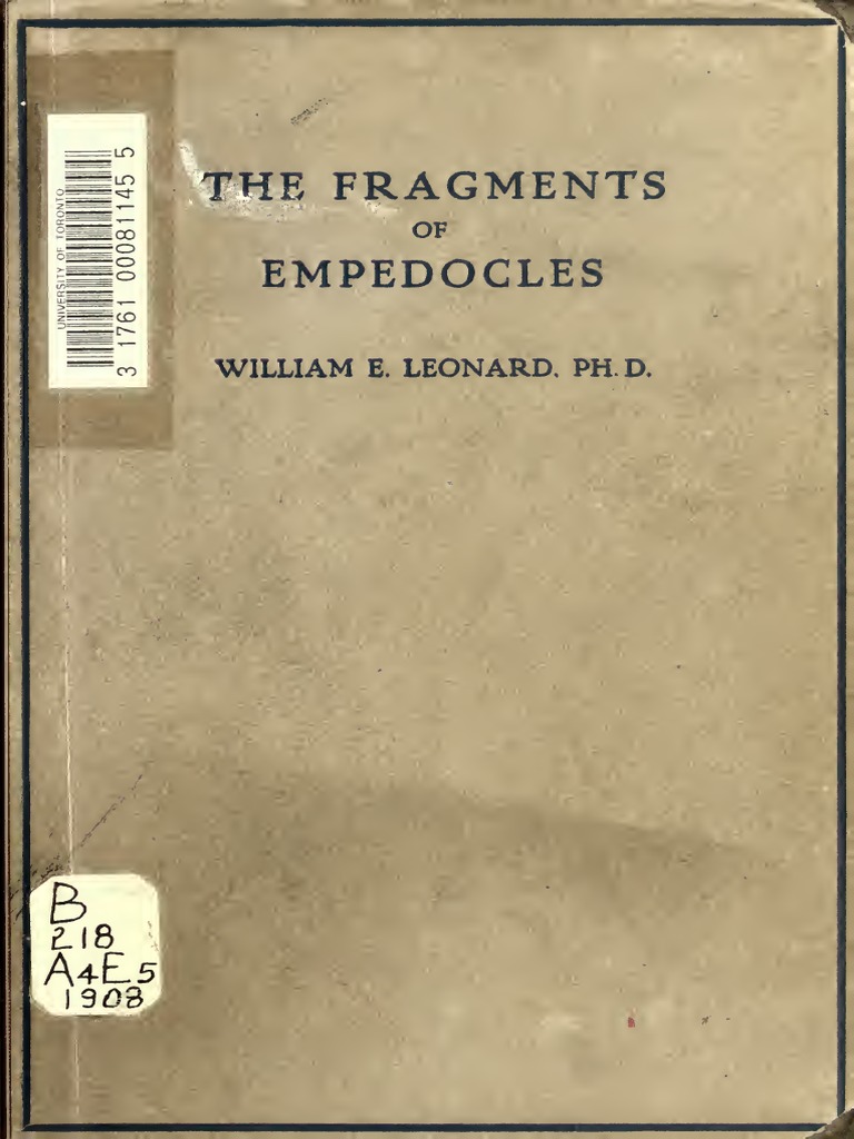 The Fragments of Empedocles | PDF | Nature