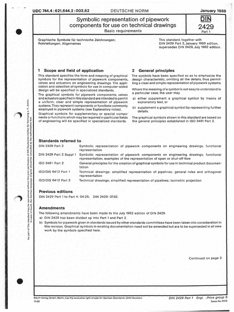 DIN 2429 Part 1: Graphical Symbols Guide | PDF | Science & Mathematics