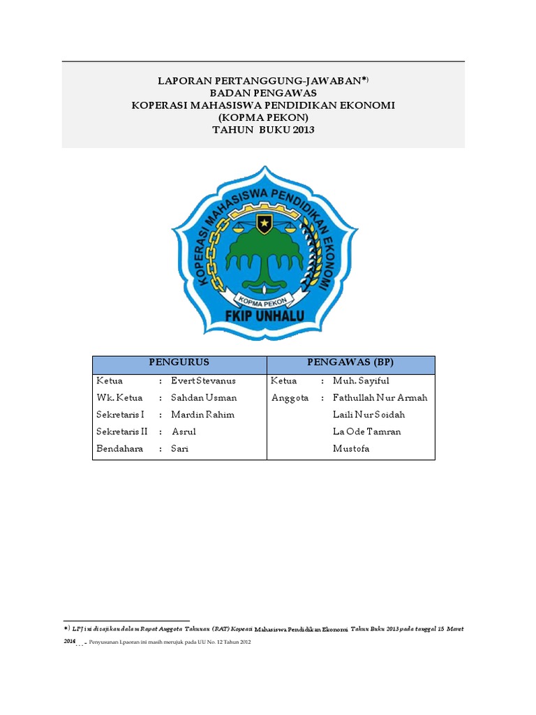 Laporan Pengawas | PDF
