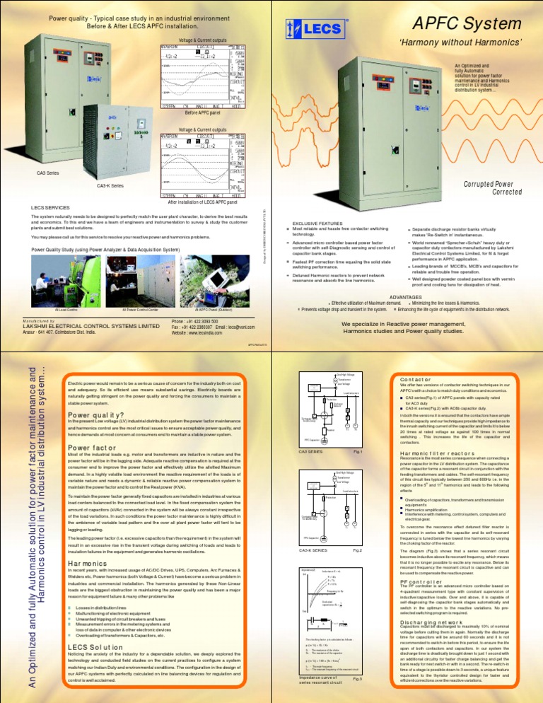 Apfc Panel | PDF | Capacitor | Transformer