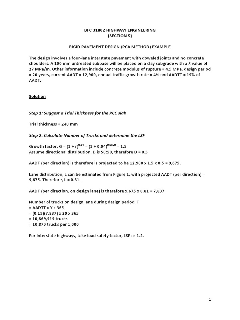 PCA Concrete Pavement Design | PDF | Fatigue (Material) | Civil Engineering