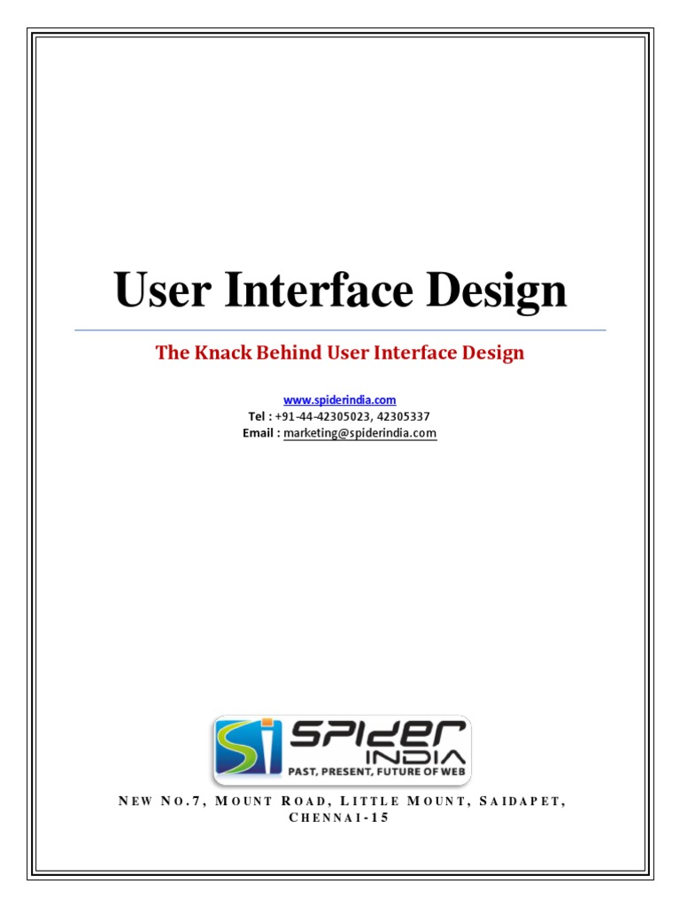 User Interface Design: PDF Document | PDF | Websites | Web Page