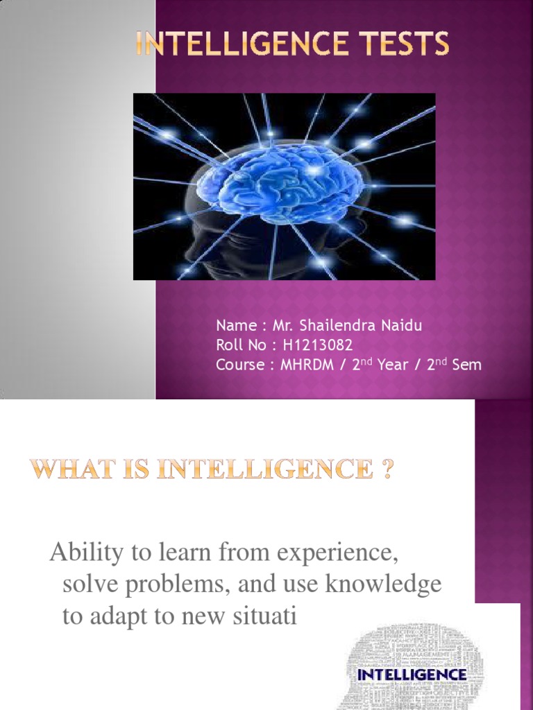 Intelligence Test | PDF | Cognitive Neuroscience | Intelligence Quotient