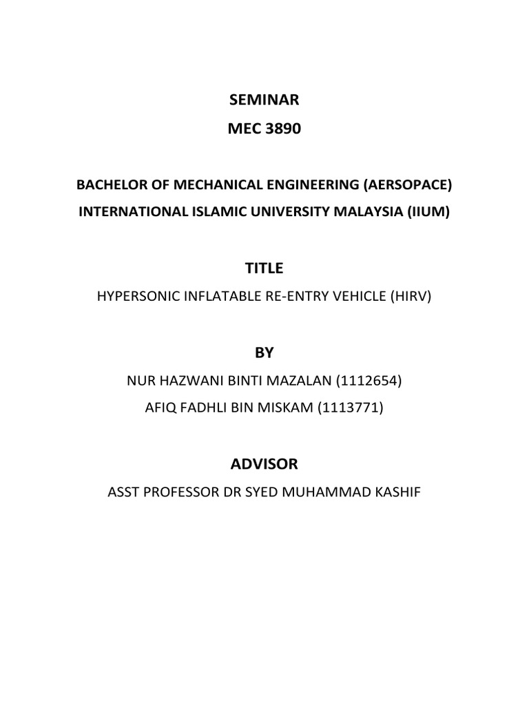 HIRV | PDF | Atmospheric Entry | Intercontinental Ballistic Missile